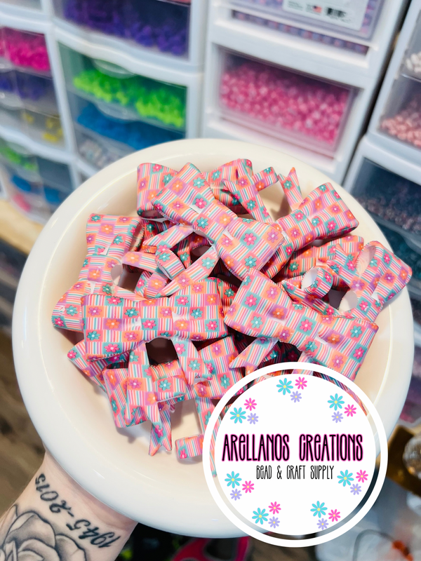 #118 Daisy Daze large bow silicone SHINY straw topper EXCLUSIVE ...