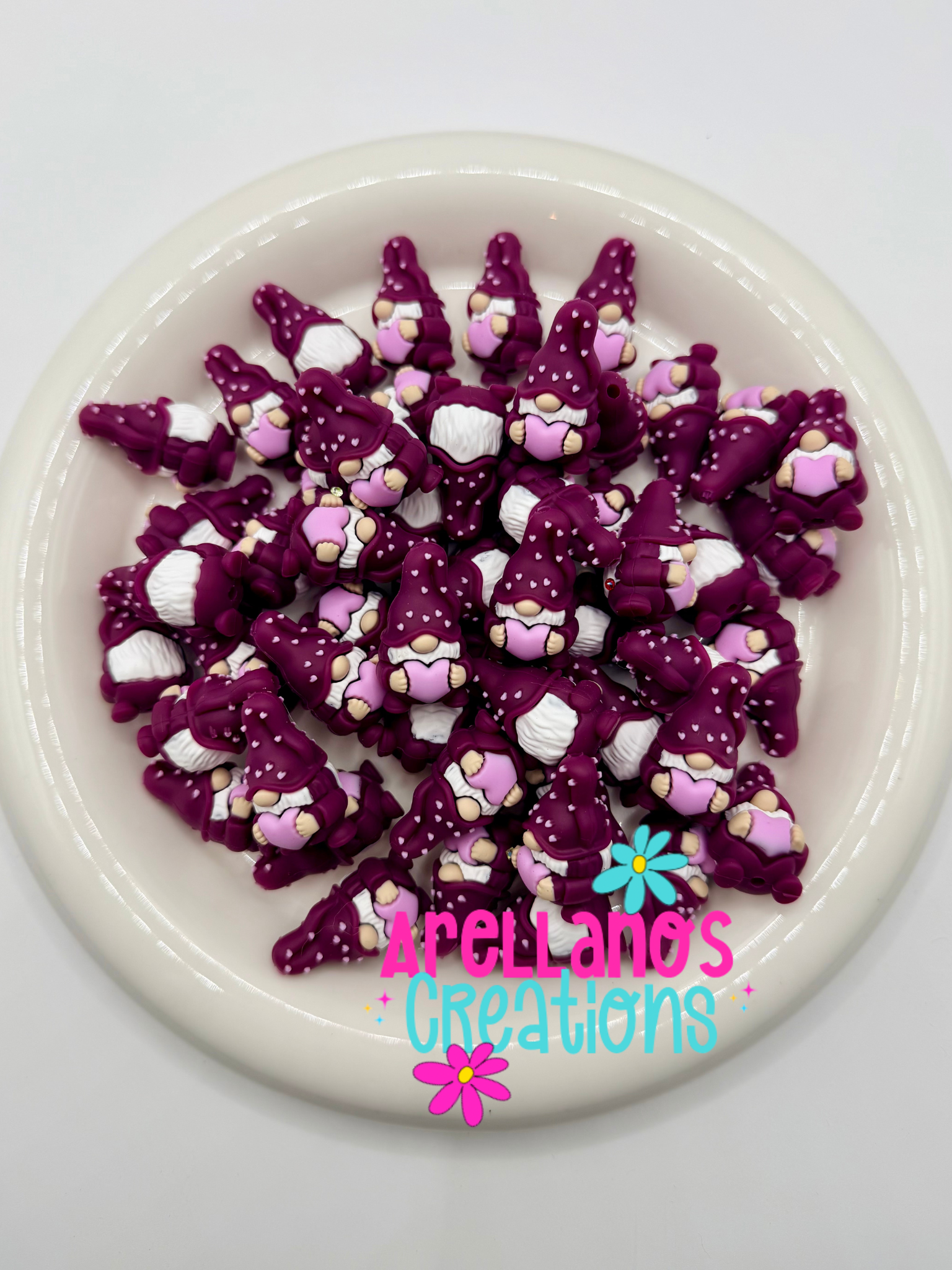 3D Wine Colored Gnome Focal – Arellanos Creations
