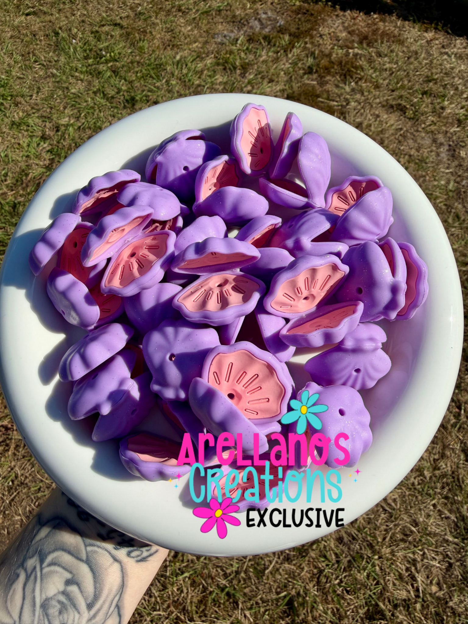 3D Purple Pearleen The Clam EXCLUSIVE focal {Comes W/ 12mm Pearl Bead ...