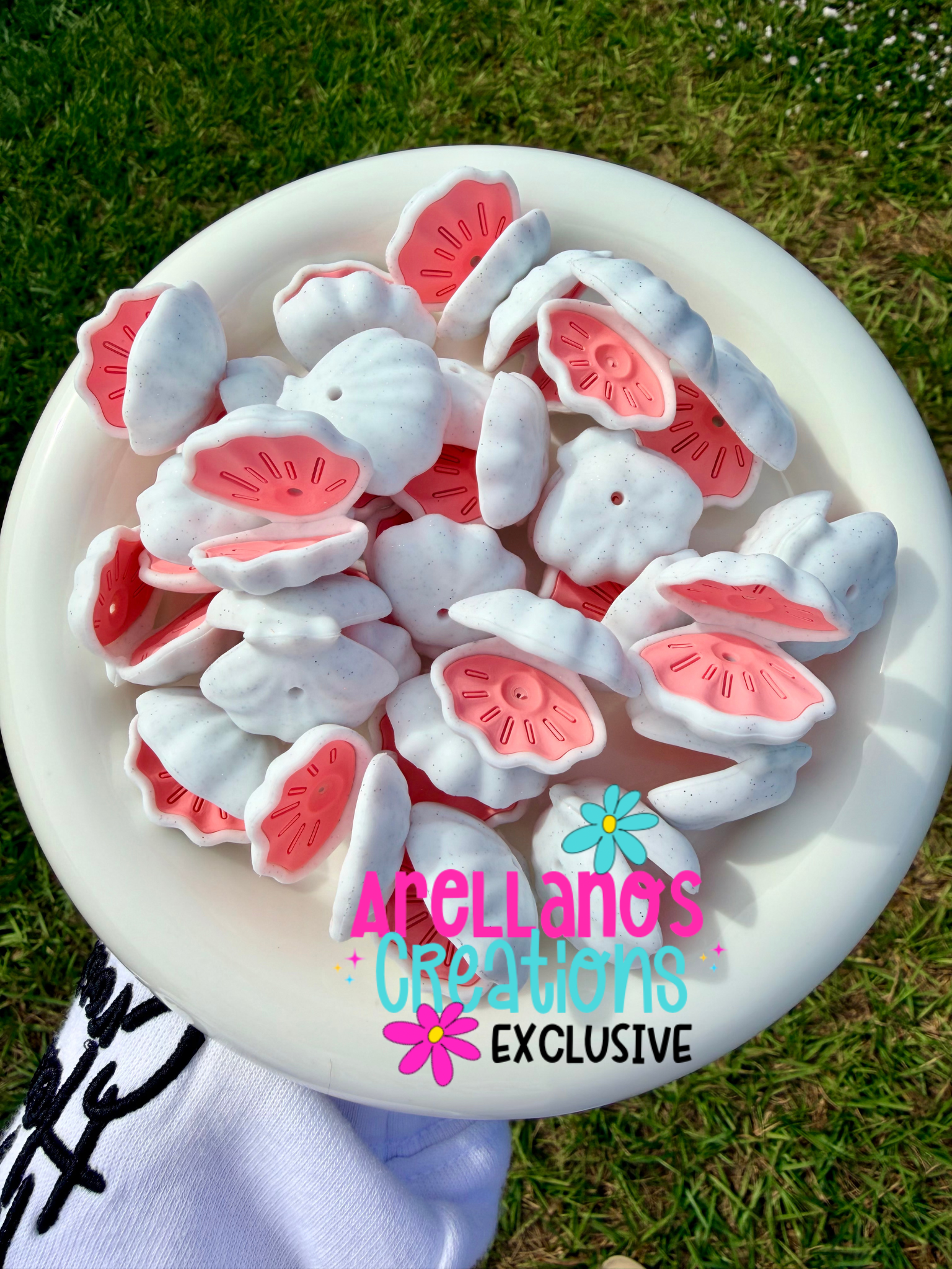 3D White Pearleen The Clam EXCLUSIVE focal {Comes W/ 12mm Pearl Bead ...